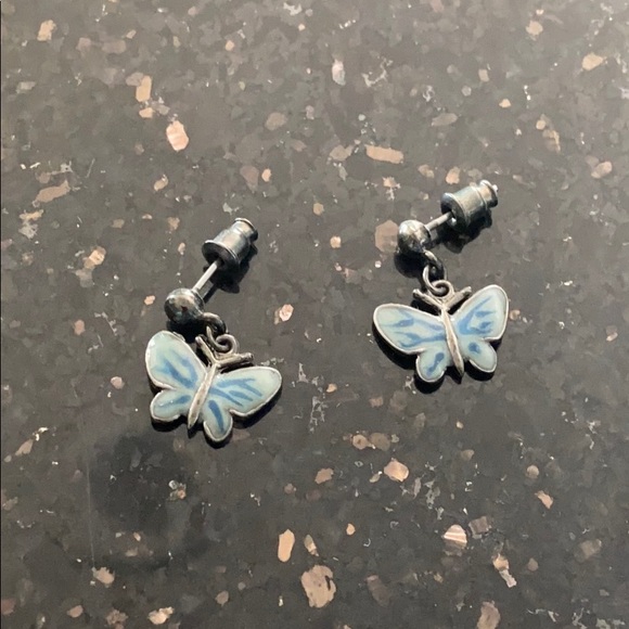 Jewelry | Vintage Homemade Butterfly Necklace Earrings Set | Poshmark